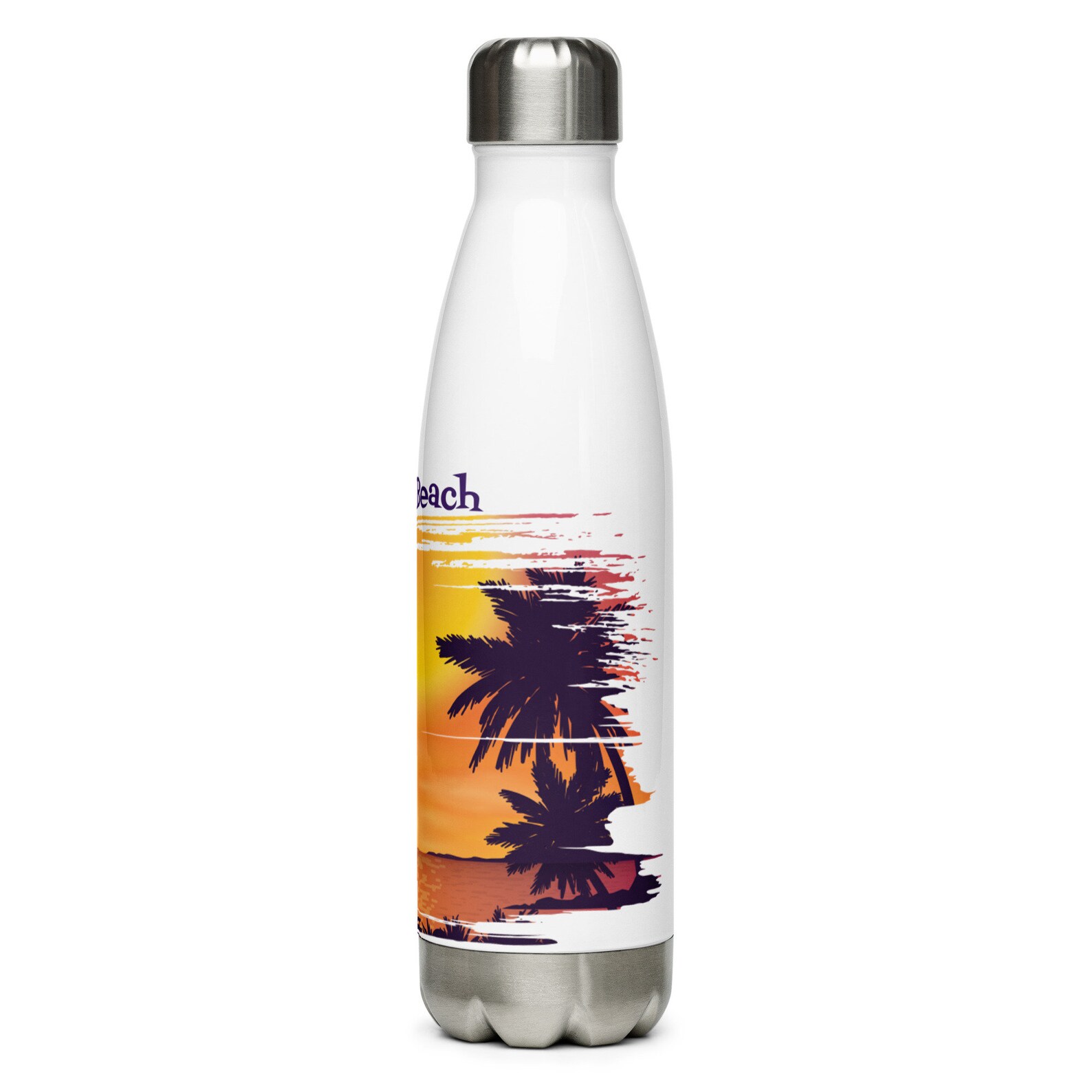 Miami Beach Water Bottle Unique Miami Beach Flask Cool Miami - Etsy