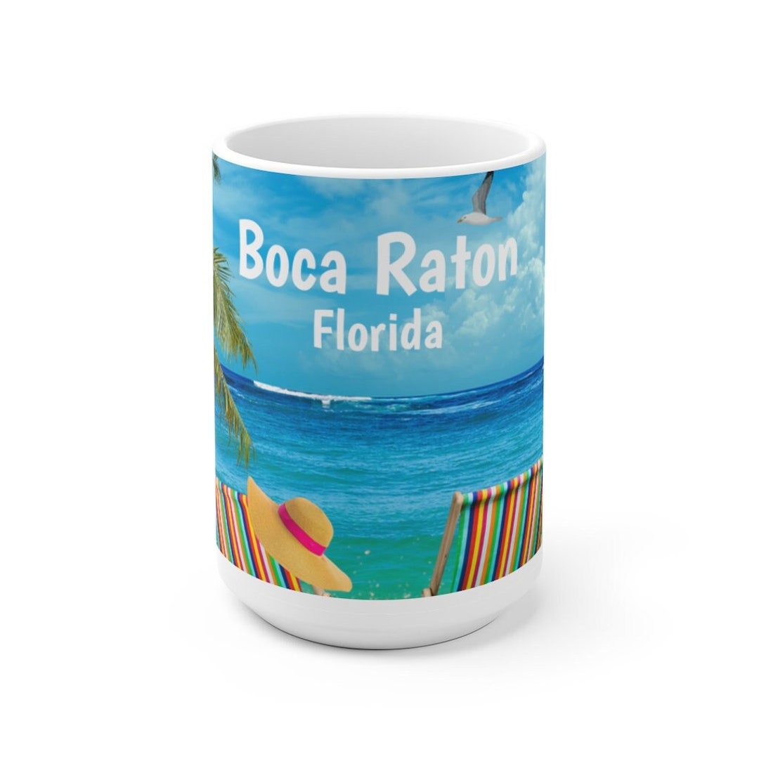 Boca Raton Coffee Mugs, Unique Boca Raton Memorabilia, 2 SIZES, Boca ...
