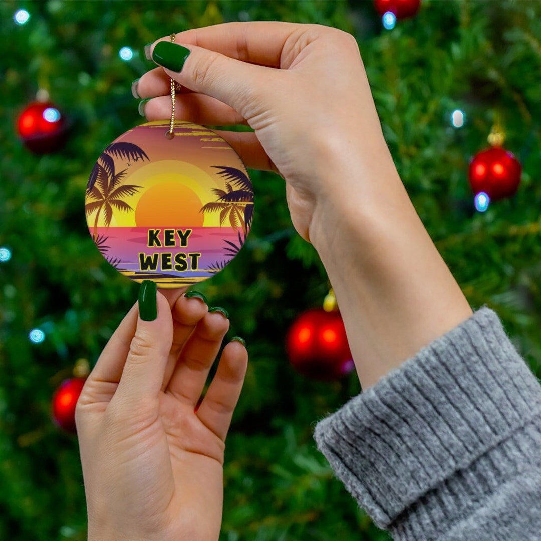 Key West Custom Christmas Ornament, Key West Florida FREE SHIPPING Key ...