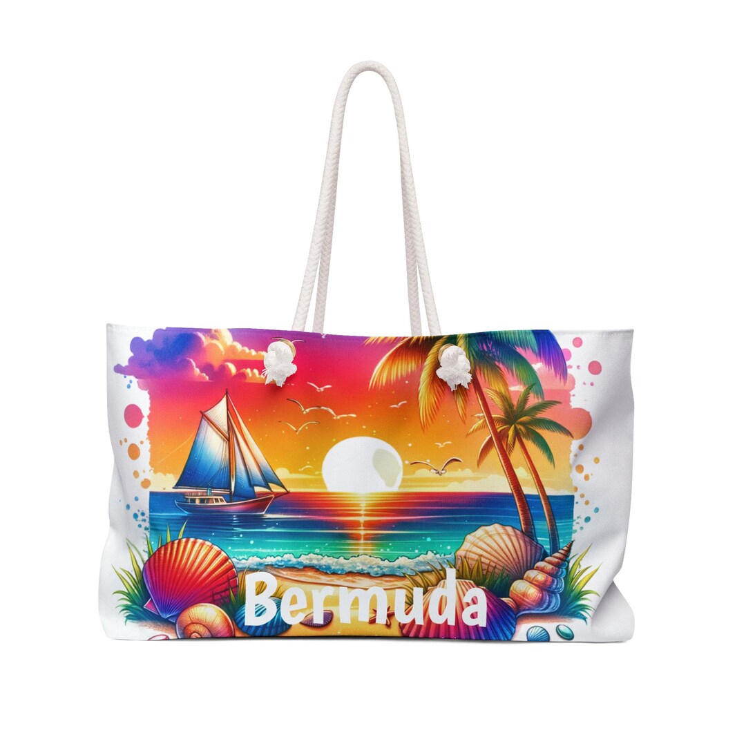 Bermuda Beach/weekender Bag, Unique Bermuda Tote Bag. Large Bermuda ...