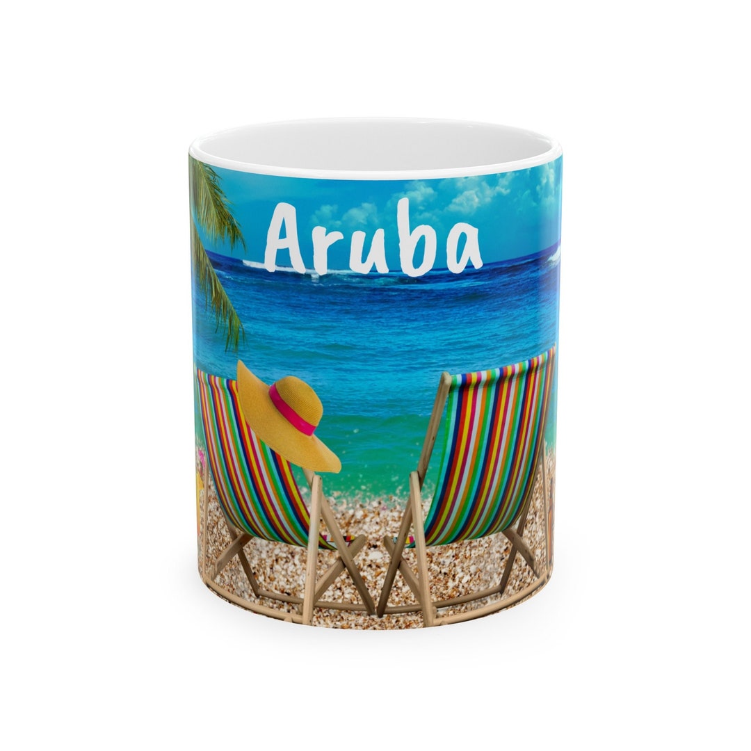 Aruba Coffee Cup, Nice Aruba 11oz Souvenir, Great Aruba Memento, FREE ...