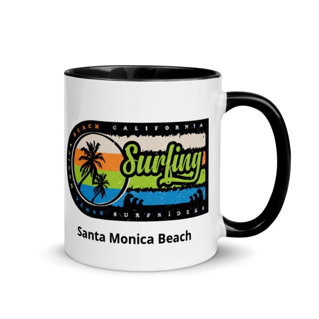 Santa Monica Beach Coffee Cup, Santa Monica Souvenir, Santa Monica ...
