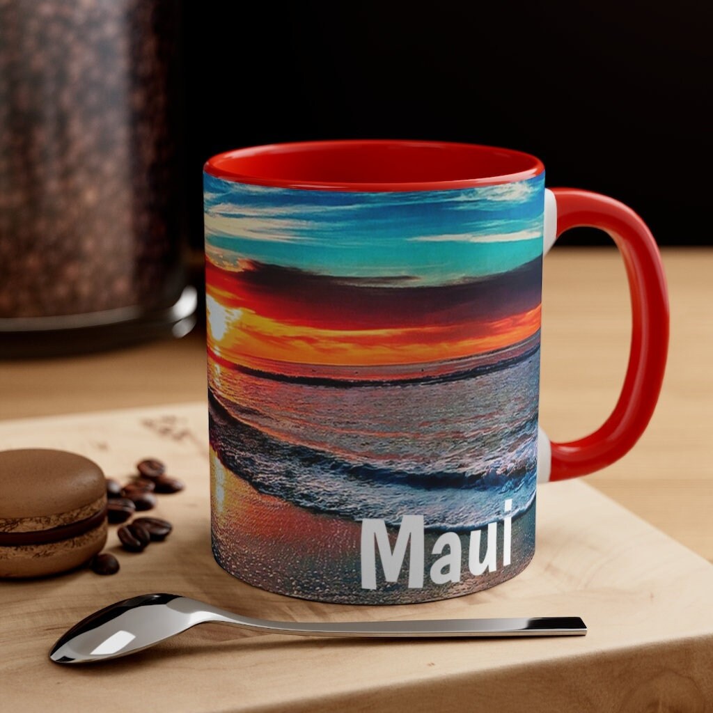 Maui Coffee Mugs, Nice Maui 3 COLORS 11oz Memorabilia, FREE SHIPPING ...