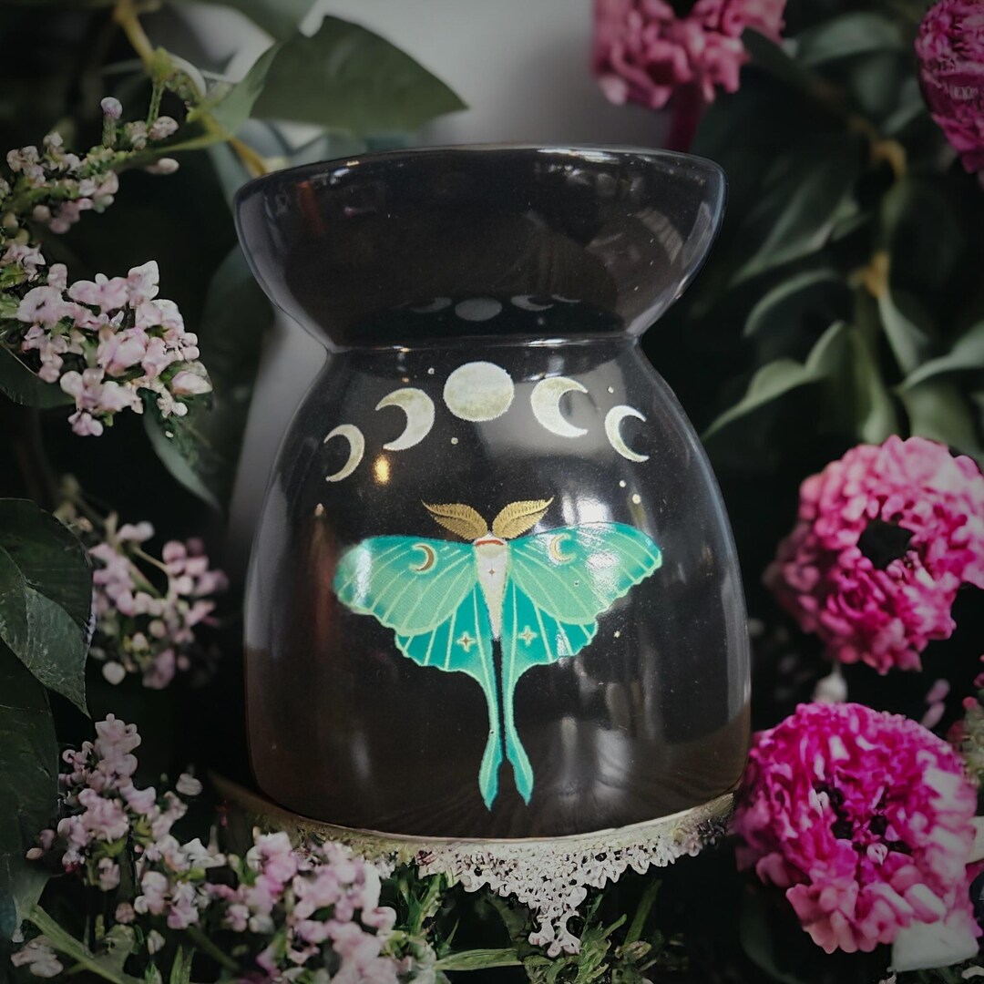 Luna Moth Warmer | Oil Burner | Gothic Oil Burner | Gothic Decor ...
