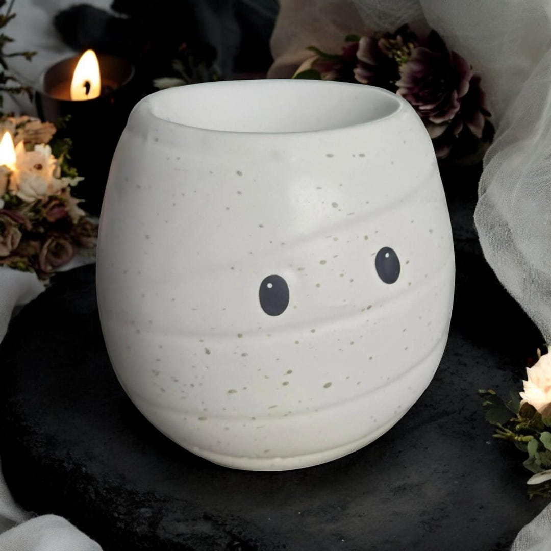 Mummy Wax Warmer: Ceramic Witchy Oil Burner, Gothic Home Decor - Etsy