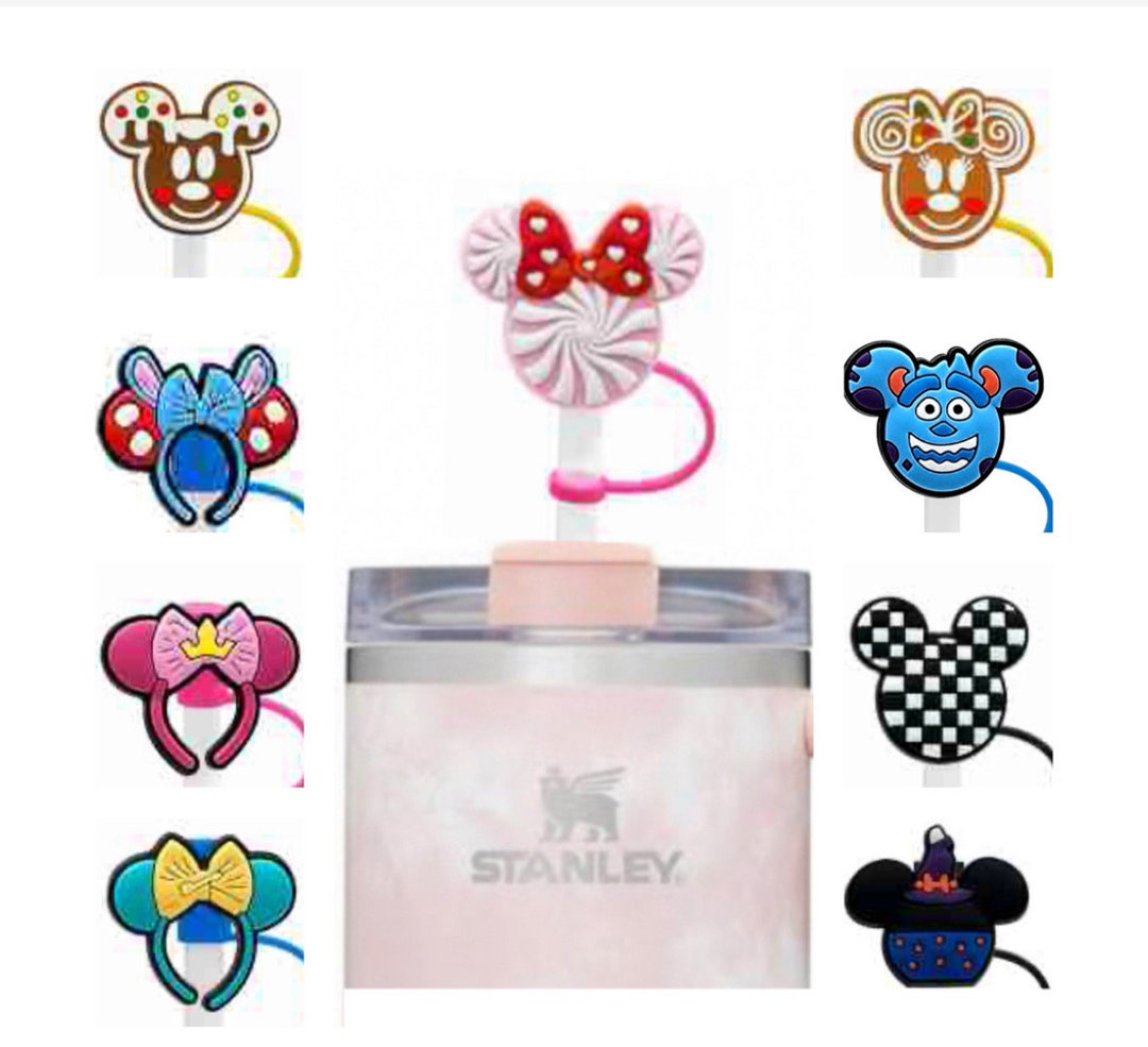 Mickey Straw Toppers, Christmas Mouse Ears Straw Covers, FITS STANLEY ...