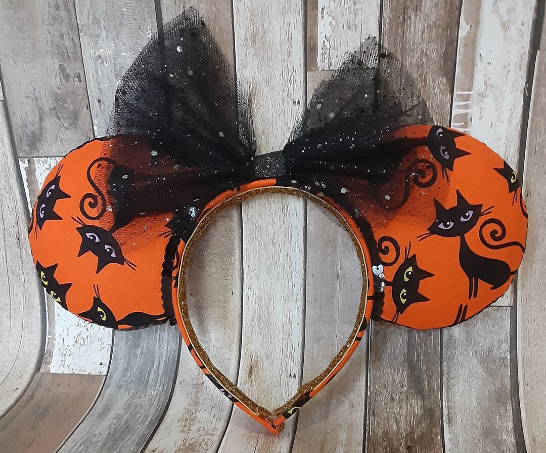 Hocus Pocus/binx Inspired/black Cat Minnie Mouse Ear Headband - Etsy