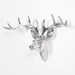 Aluminium Silver Wall Mounted Stag Head - Etsy