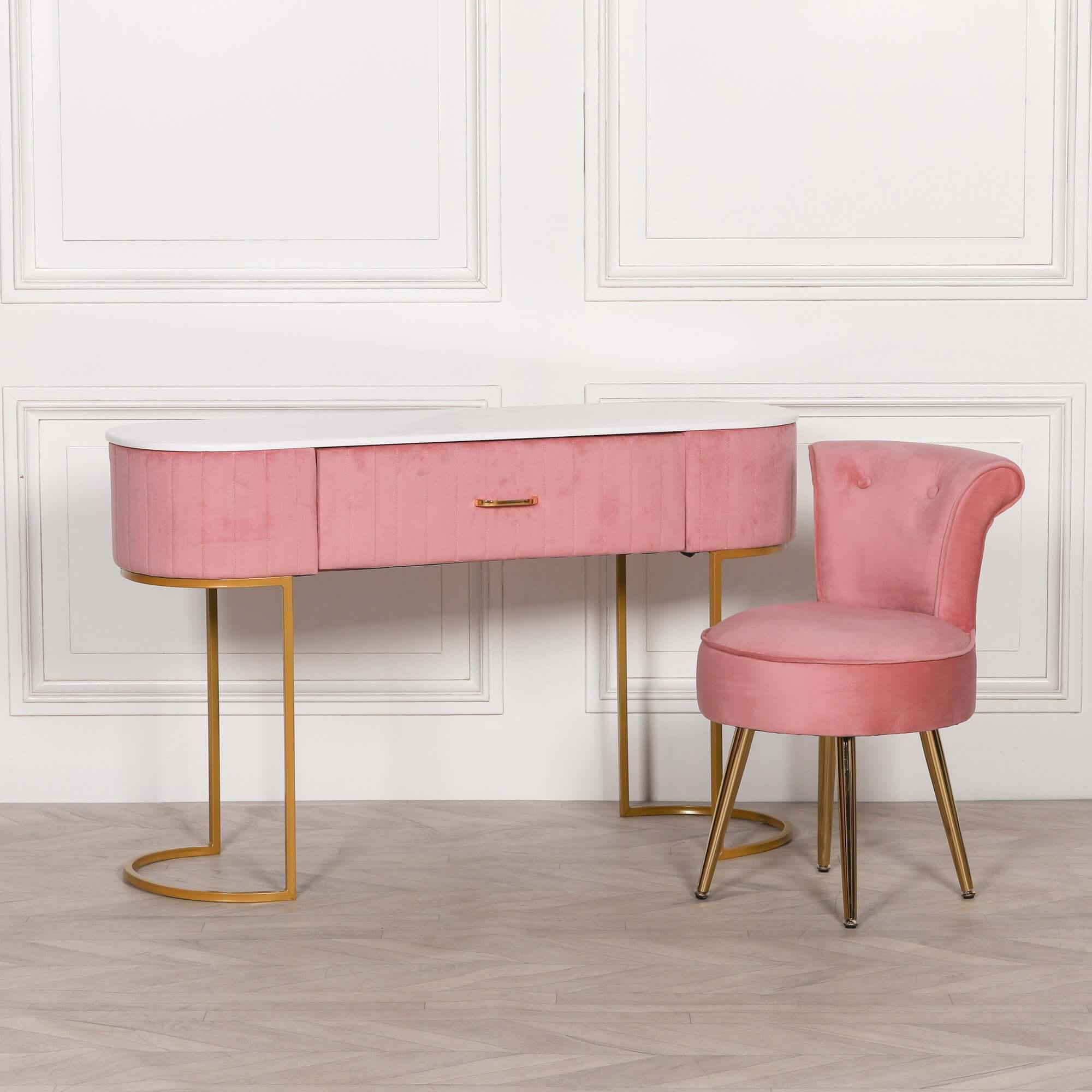 Pink chair for dressing table store
