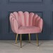 Pink Velvet Shell Chair With Gold Legs Scalloped Occasional Style - Etsy UK