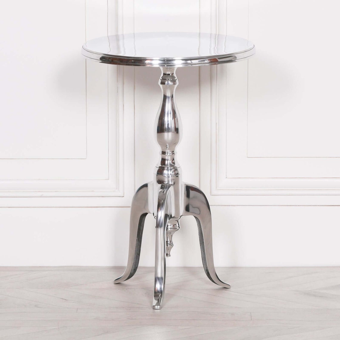 Silver Small Round Side Table - Etsy