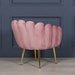 Pink Velvet Shell Chair With Gold Legs Scalloped Occasional Style - Etsy UK