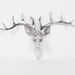 Aluminium Silver Wall Mounted Stag Head - Etsy