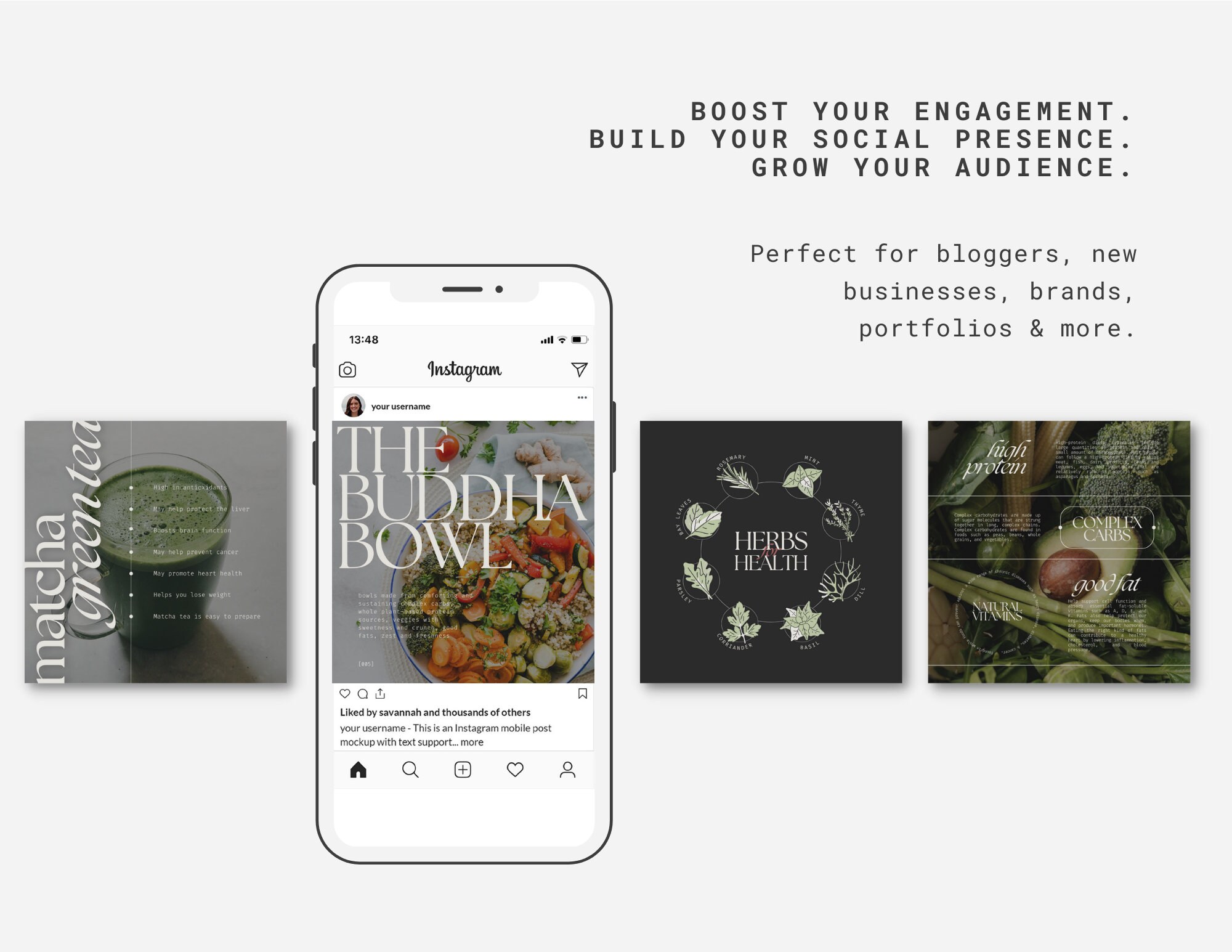 Nutrition Coach Instagram Post and Story Health and Wellness - Etsy
