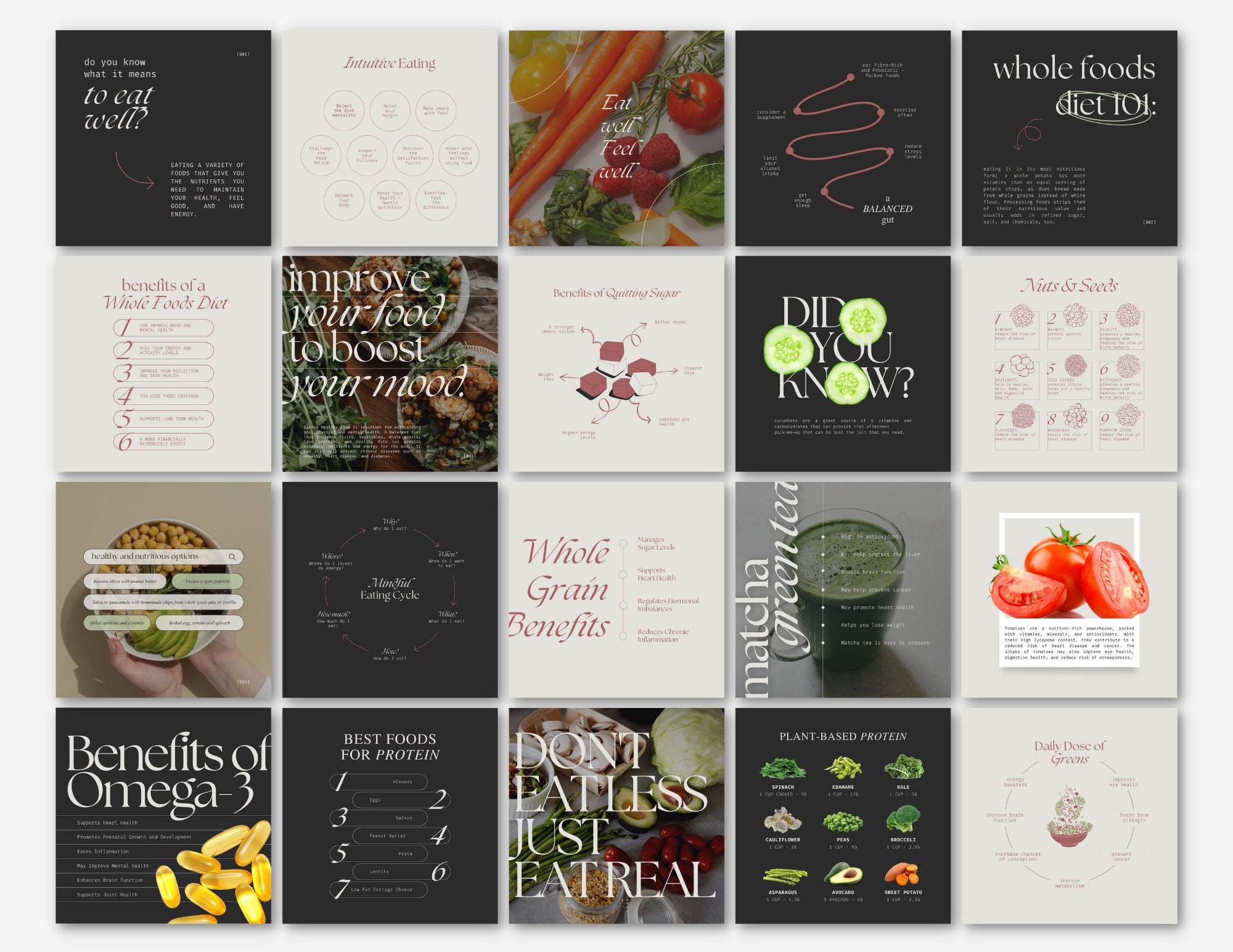 Nutrition Coach Instagram Post and Story Health and Wellness - Etsy