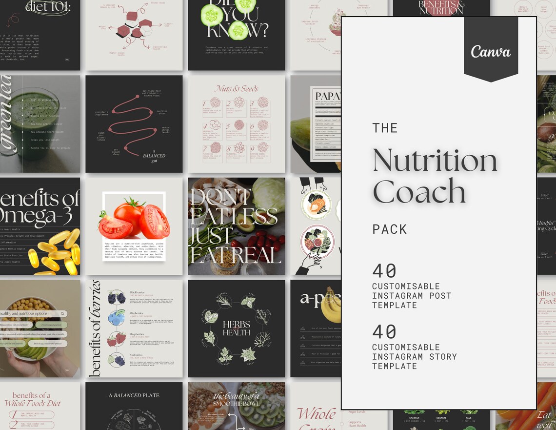 Nutrition Coach Instagram Post and Story, Health and Wellness Coach ...
