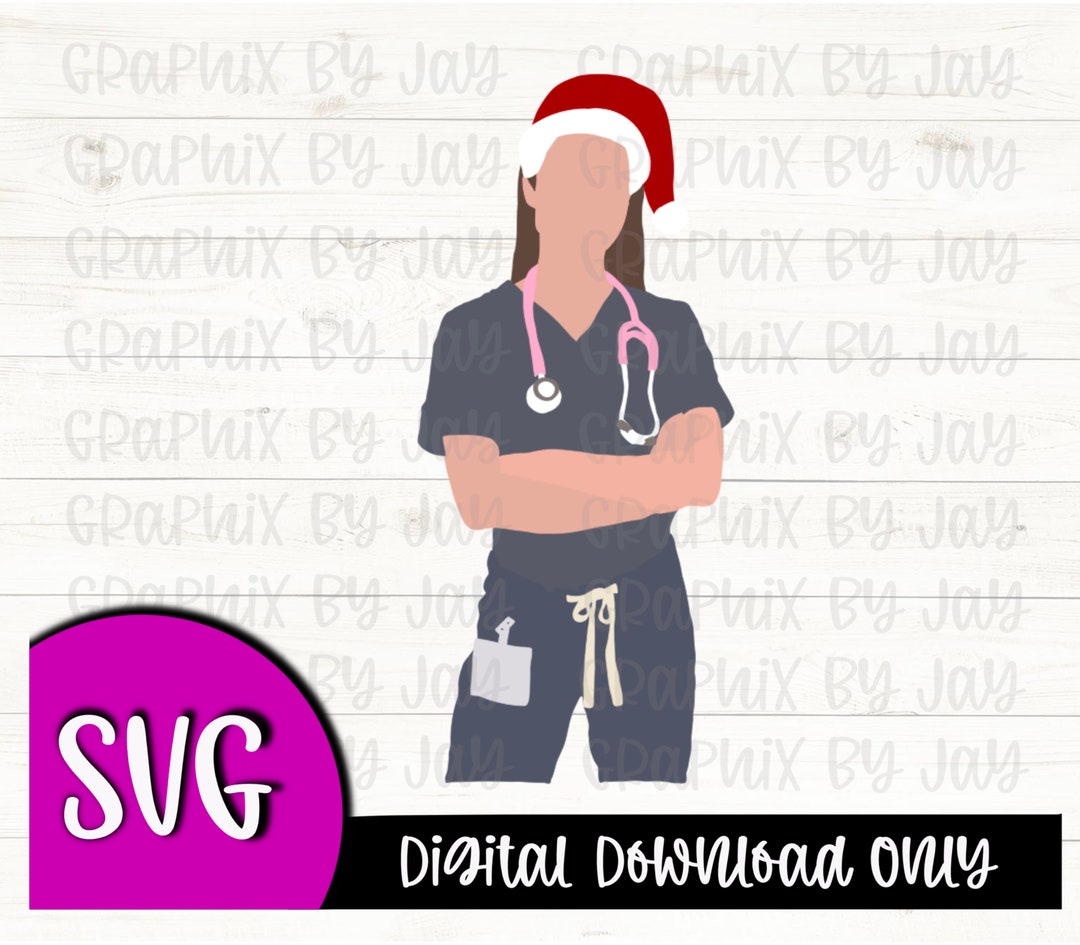 Christmas Nurse SVG Cut File, Nurse Clip Art, Medical Gift, Gift for a ...
