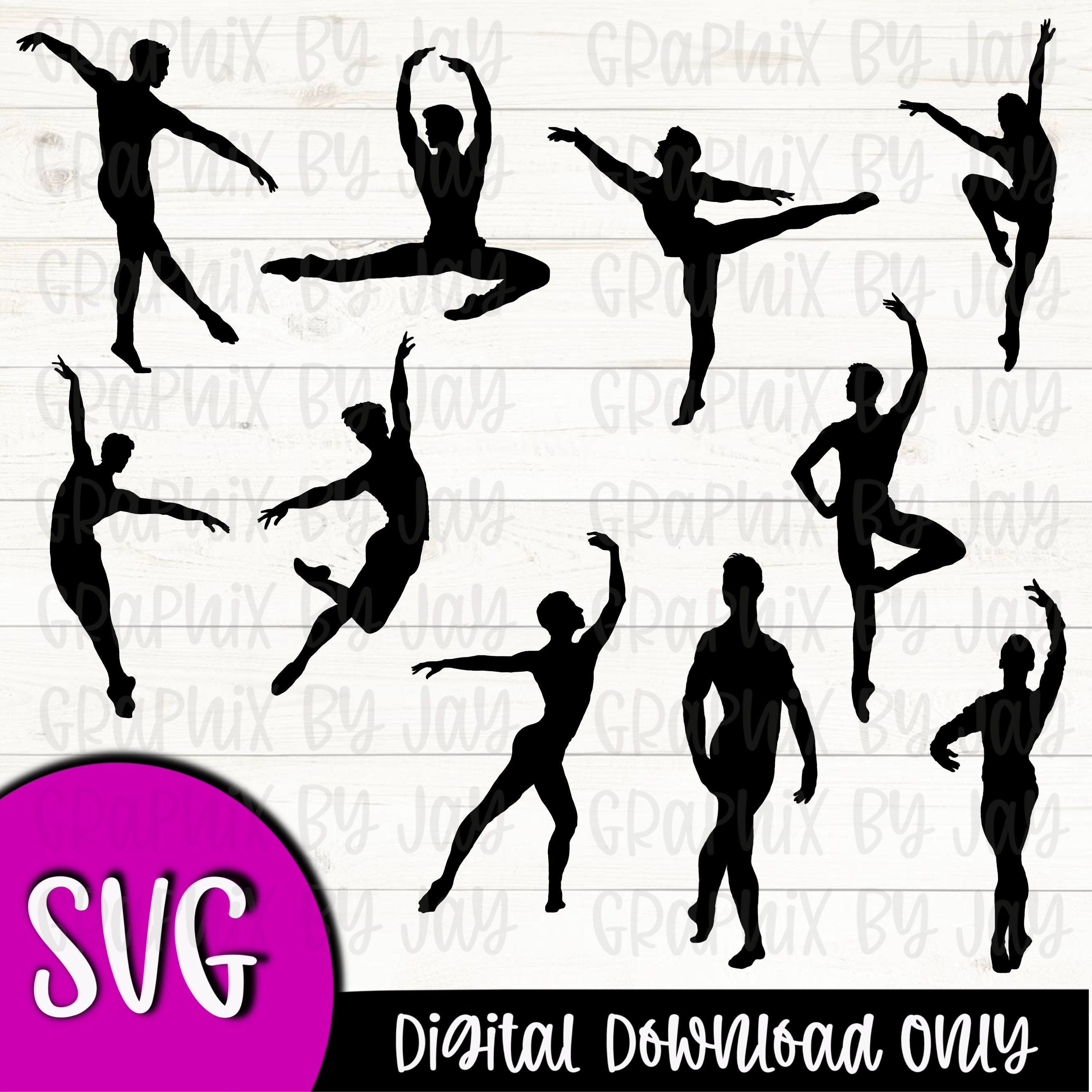 Ballet Dancer SVG, Male Silhouette Svg, Male Ballet Dancer SVG, PNG ...
