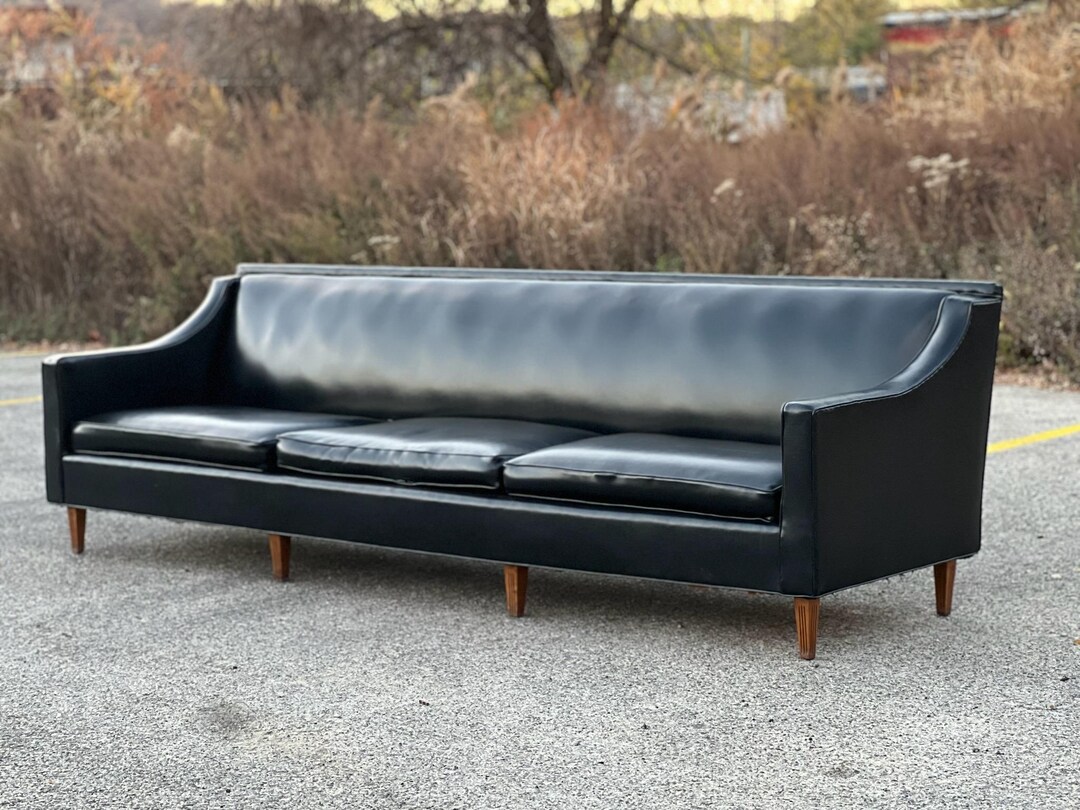 Mid Century Modern Naugahyde Sofa - Etsy