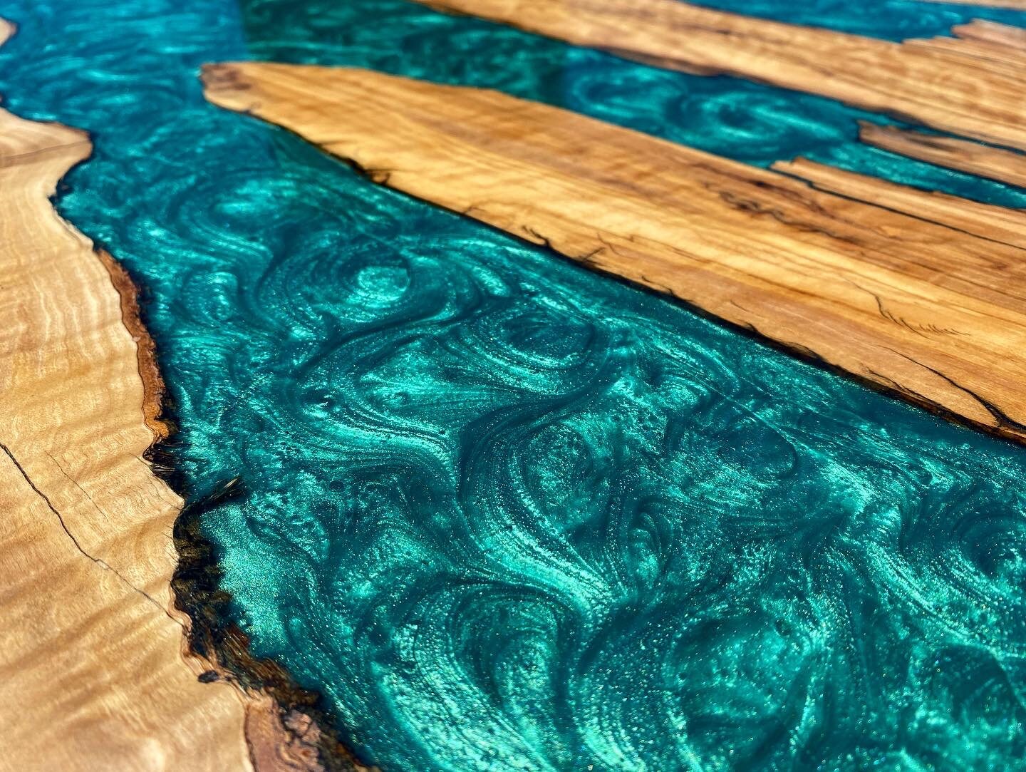 Custom Order Olive Emerald Green Clear Round Diameter Epoxy Resin Table ...