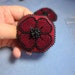Beaded Poppy Brooch | Remembrance Day Poppy | Indigenous Veterans ...