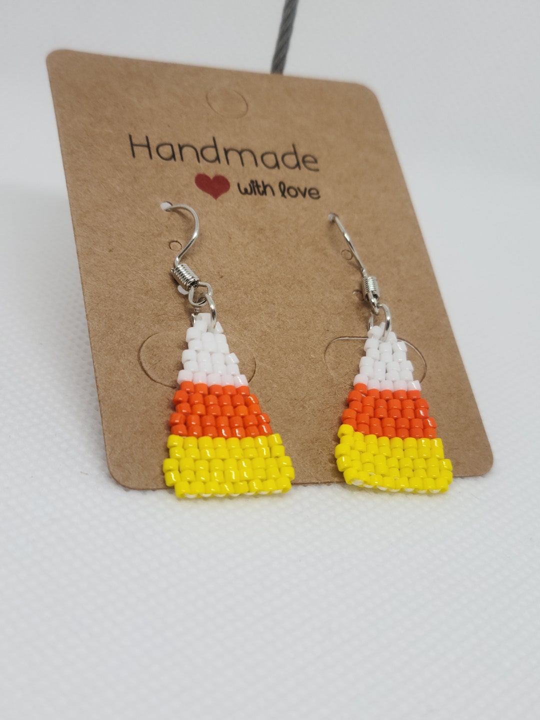 Candy Corn Earrings | Earrings | Halloween Earrings | Beaded Halloween ...