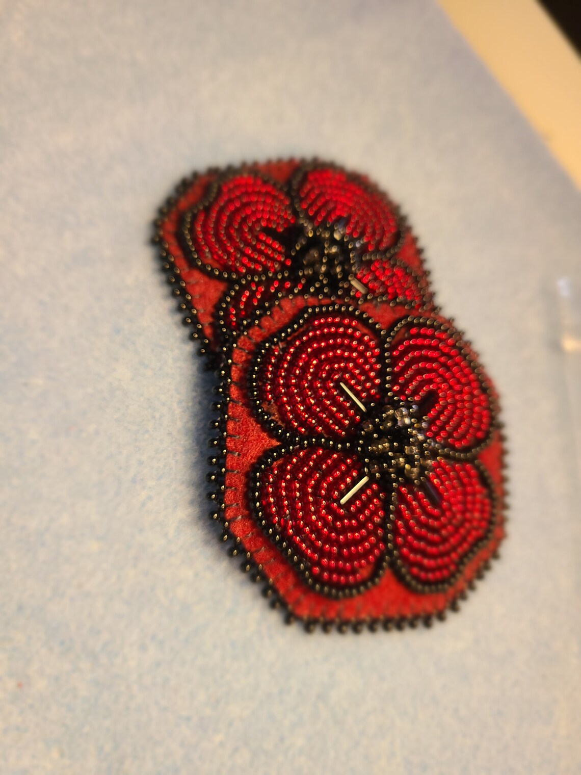 Beaded Poppy Brooch Remembrance Day Poppy Indigenous Veterans - Etsy Canada