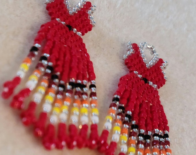 Beaded Red Dress Pin - Etsy Canada