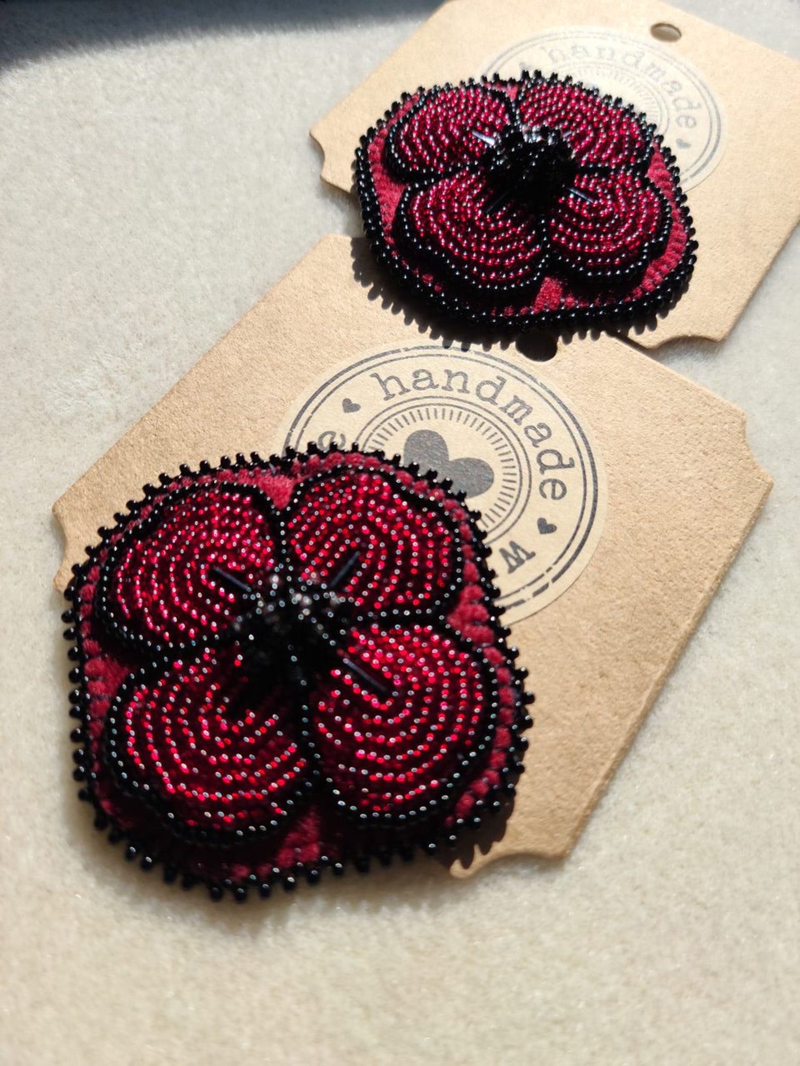 Beaded Poppy Brooch Remembrance Day Poppy Indigenous Veterans - Etsy Canada