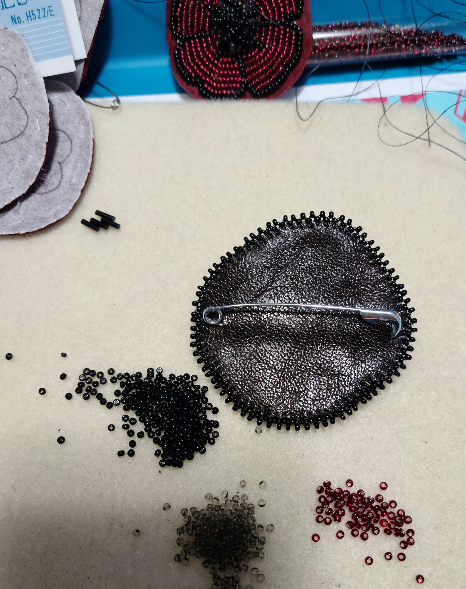 Beaded Poppy Brooch Remembrance Day Poppy Indigenous Veterans - Etsy Canada