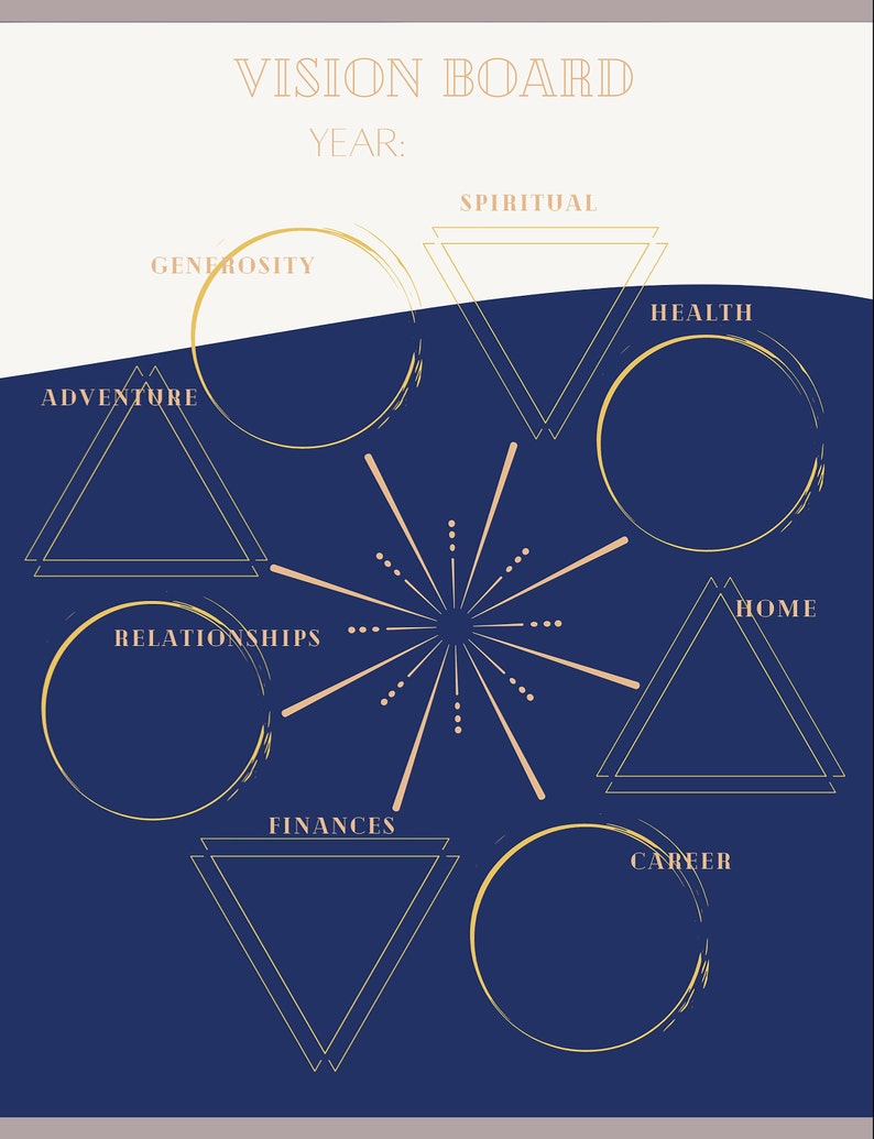 Modern Boho Vision Board Printable Digital Download - Etsy