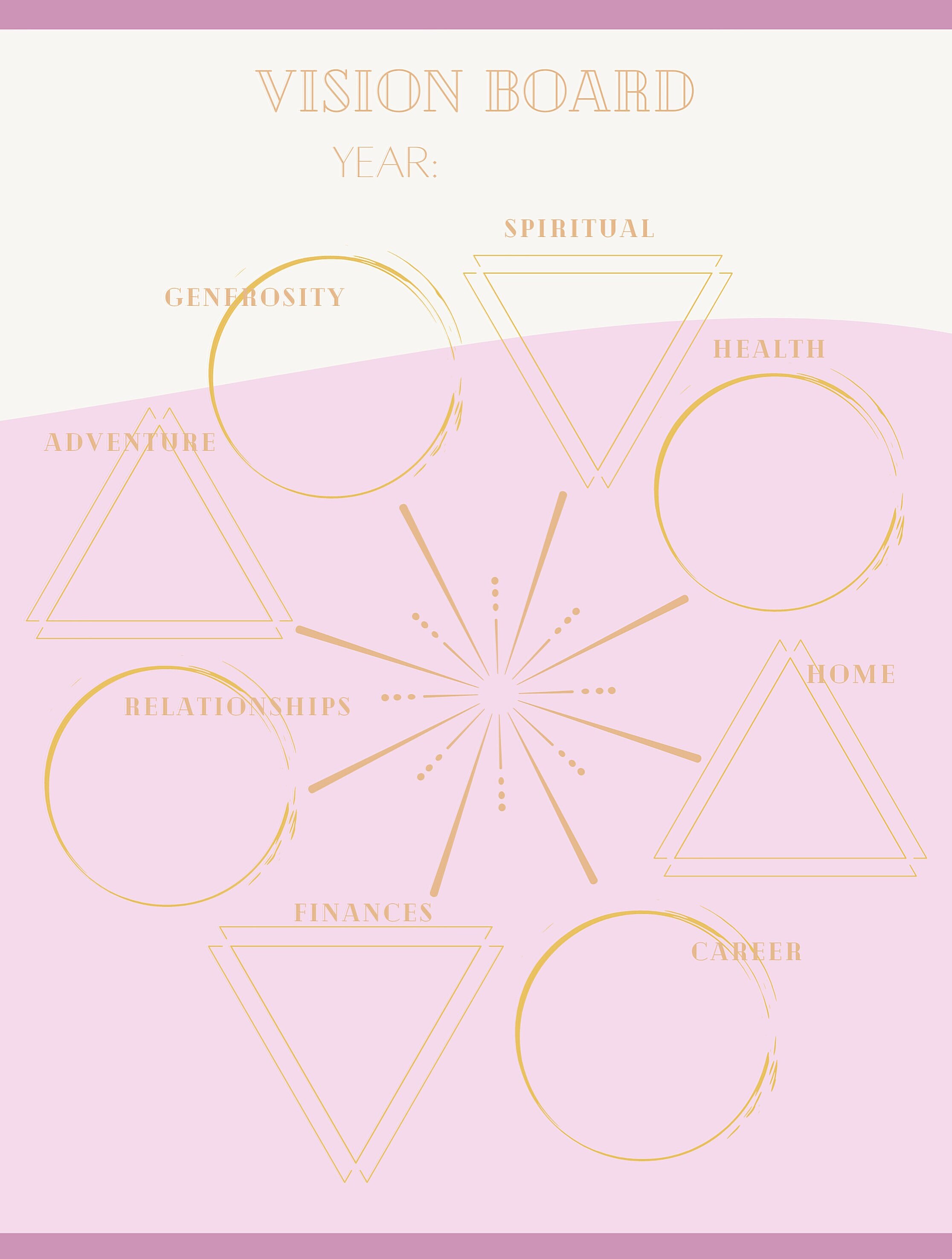 Modern Boho Vision Board Printable Digital Download - Etsy