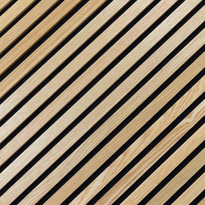 Natural Oak Acoustic Slat Panels 118" - DIY Friendly! 14.99/ Sq Ft - Etsy