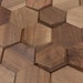 Hex Natural Walnut Walling natural Walnut DIY Friendly 19.99/sq Ft - Etsy