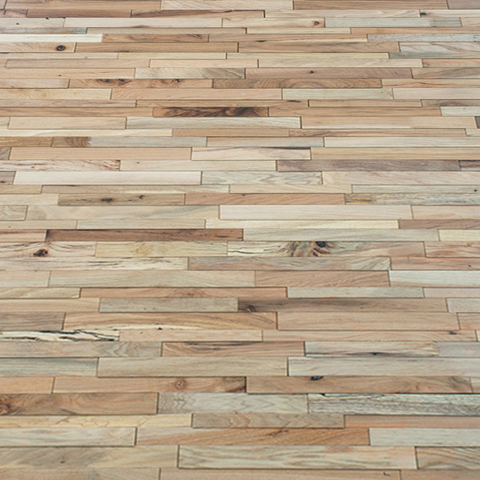 3D Stacked Natural Hickory, Easy DIY Wood Wall Panels, Shiplap Planks 8 ...