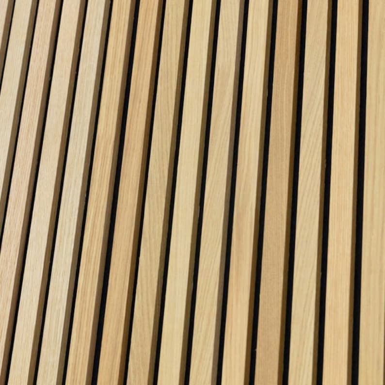 Natural White Oak Acoustic Slat Panels 118", (38.92 Sf/box) - DIY ...