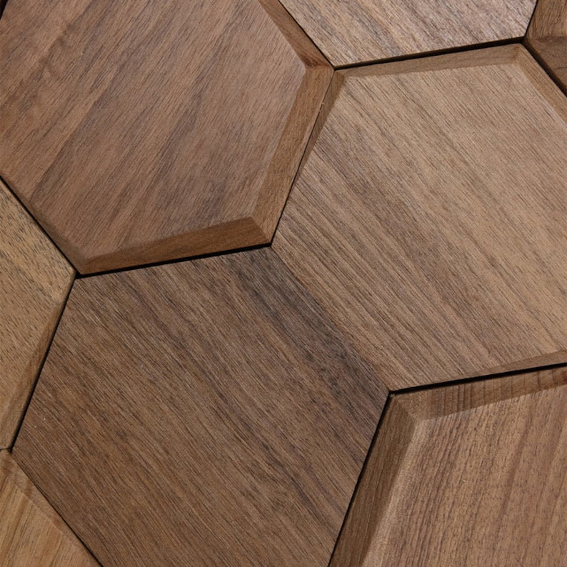 Hex Natural Walnut Walling (natural Walnut) - DIY Friendly! 19.99/sq Ft ...