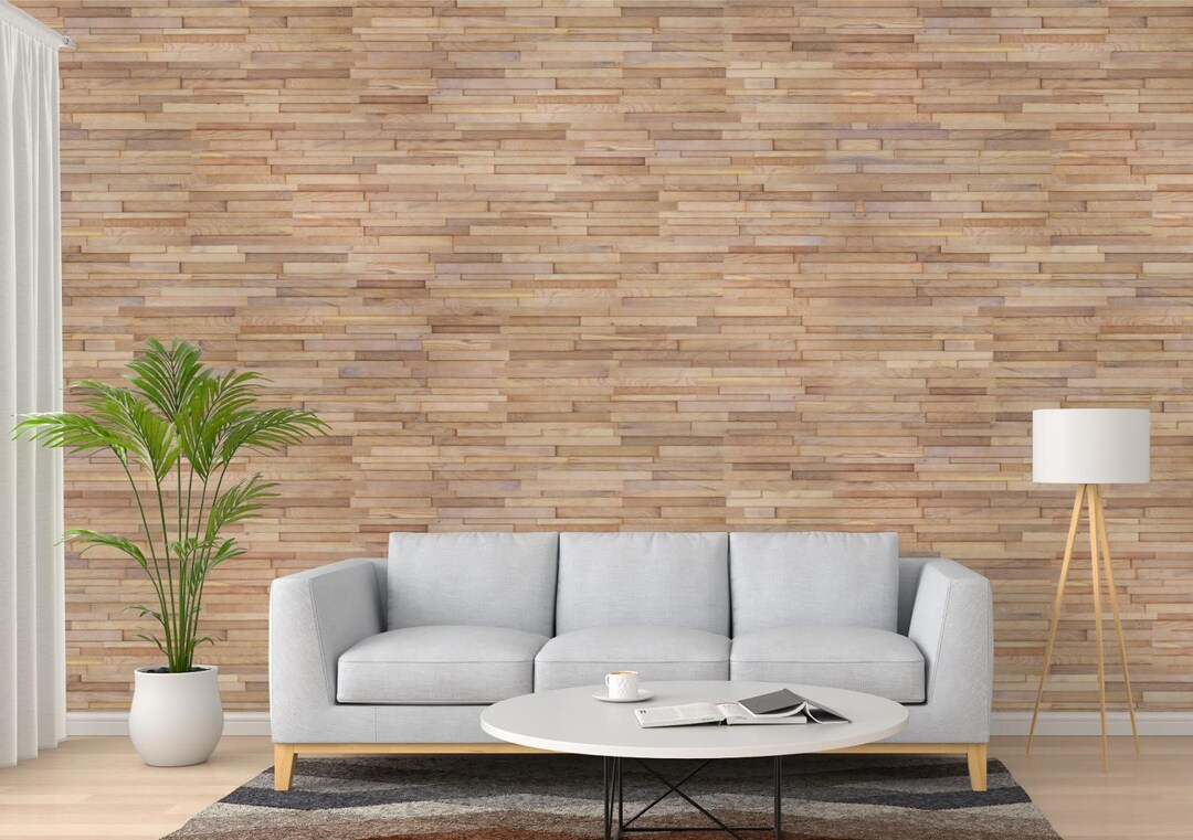 3D Stacked Natural Hickory, Easy DIY Wood Wall Panels, Shiplap Planks 8 ...