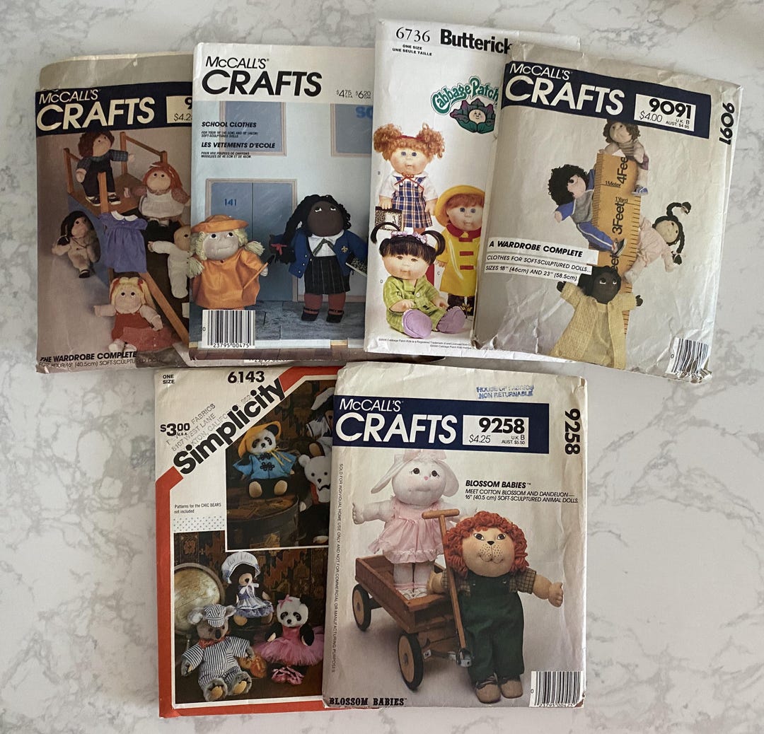 Cabbage Patch Doll Clothes Patterns for 12 18 Dolls - Etsy