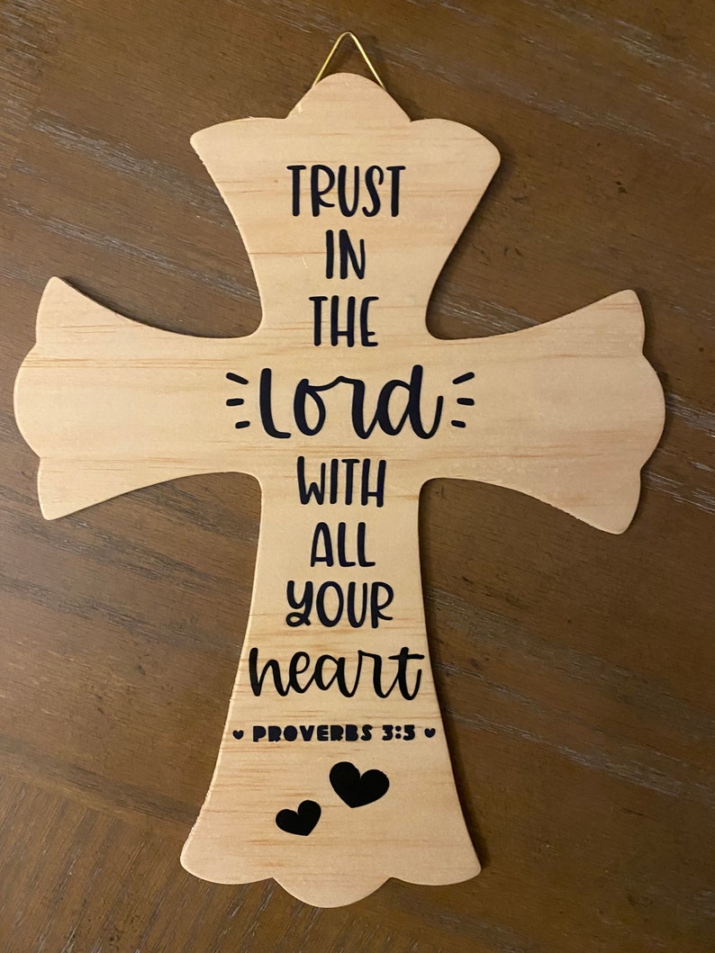 Personalized Wood Cross Sign - Etsy