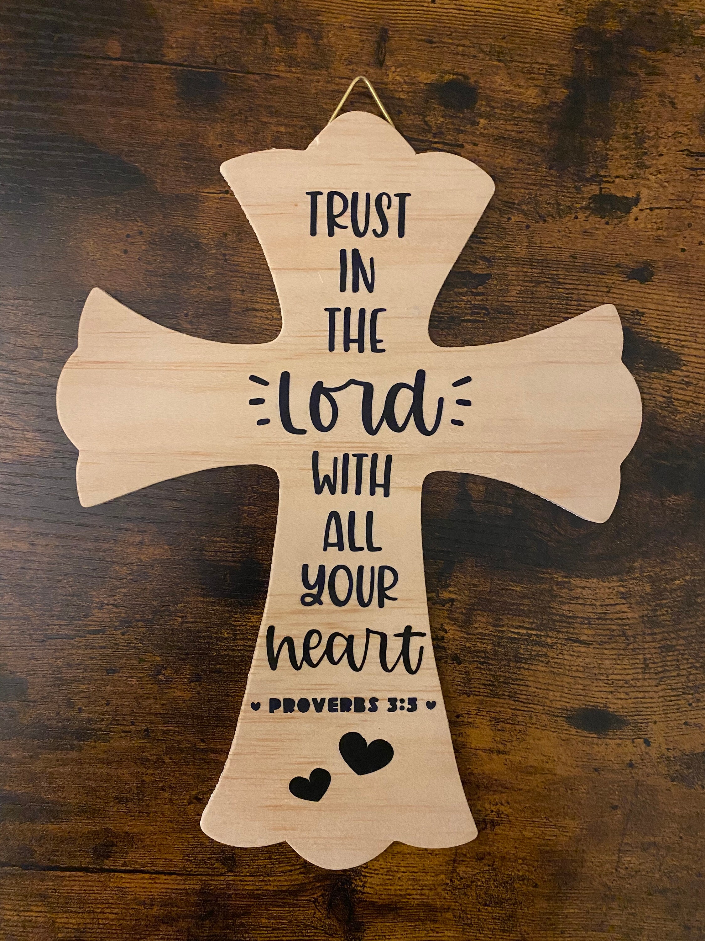 Personalized Wood Cross Sign - Etsy