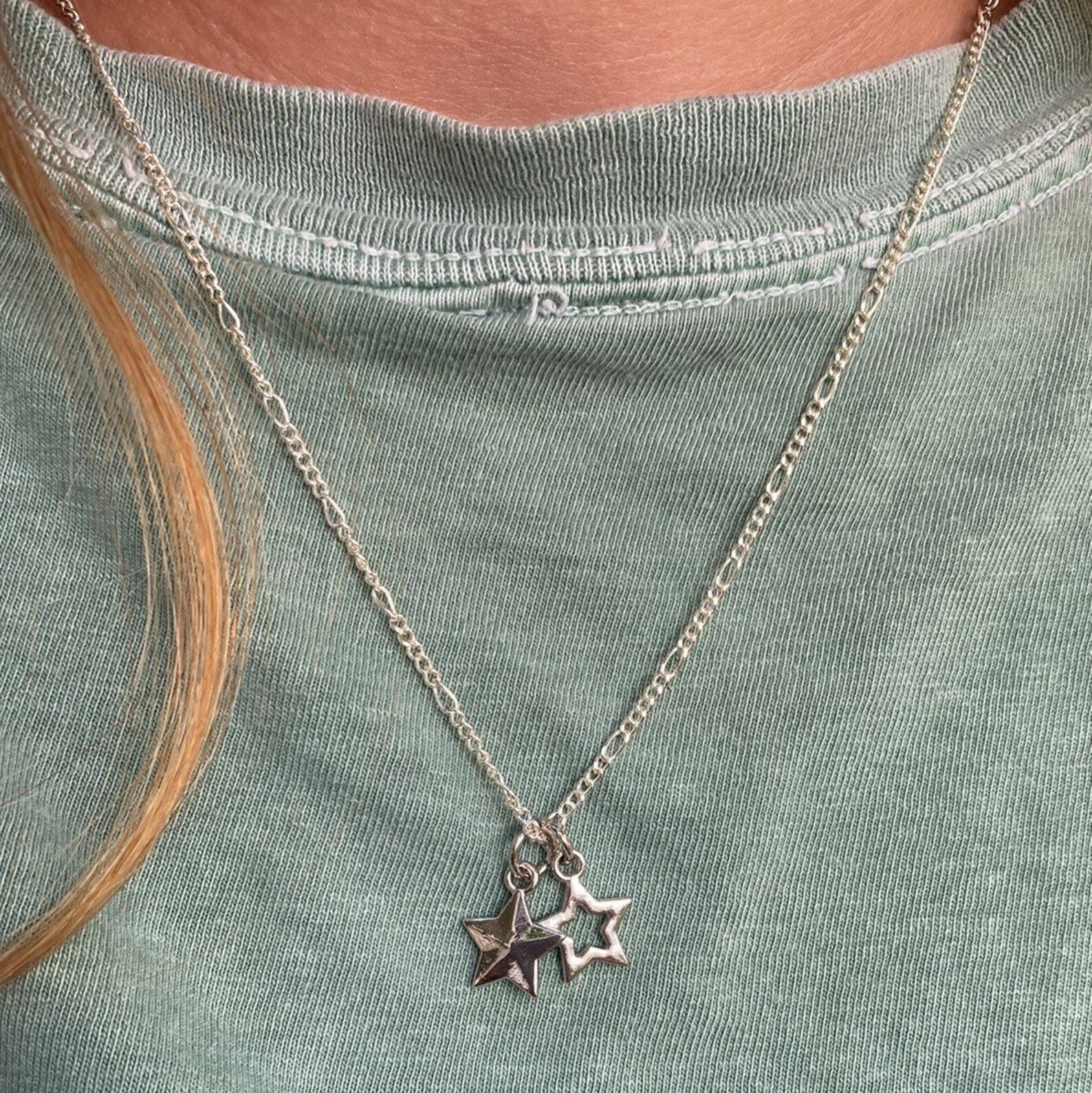 Handmade Silver Stars Necklace - Etsy