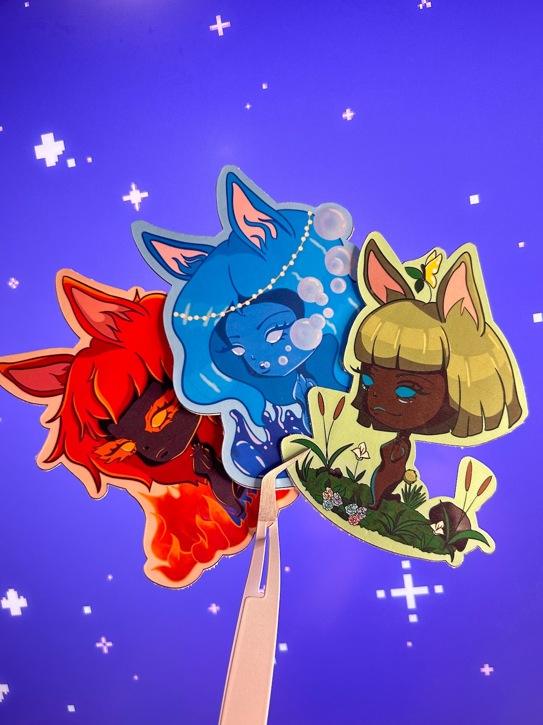 Elemental Fairy Bunny Sticker - Etsy