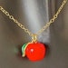 3D Gold Filled Apple Necklace - Etsy
