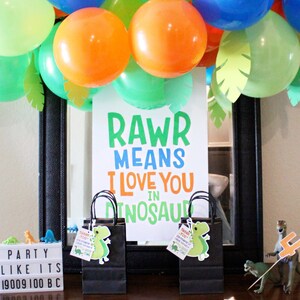 Rawr Means I Love You in Dinosaur Art Print, Dino T Rex Print Instant ...