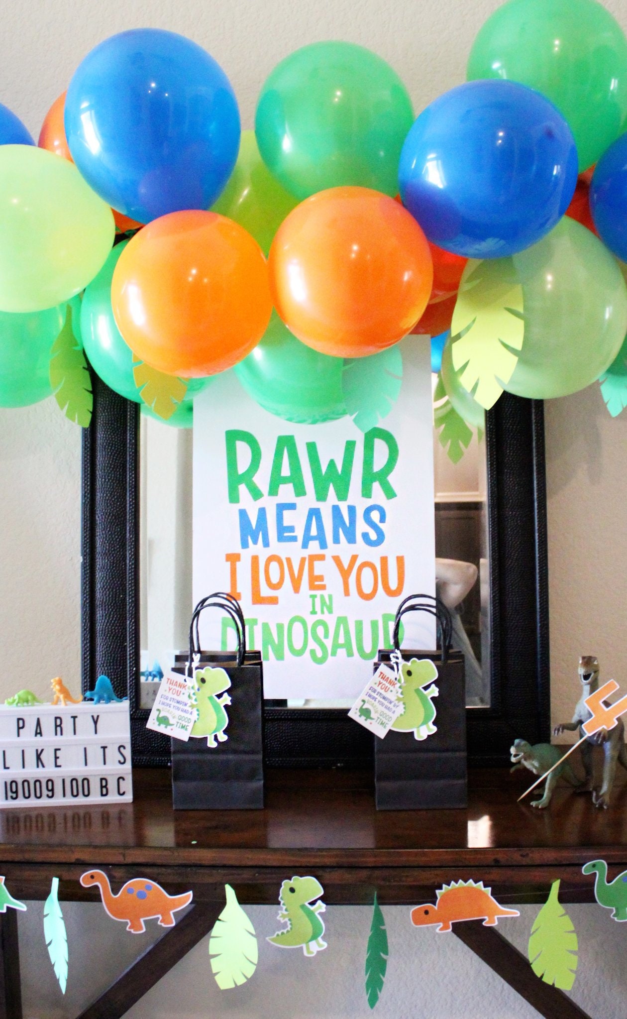 Rawr Means I Love You in Dinosaur Art Print, Dino T Rex Print Instant ...