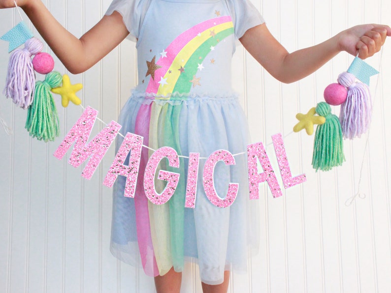 Magical Banner Rainbow Party & Kids Room Decor Handmade - Etsy