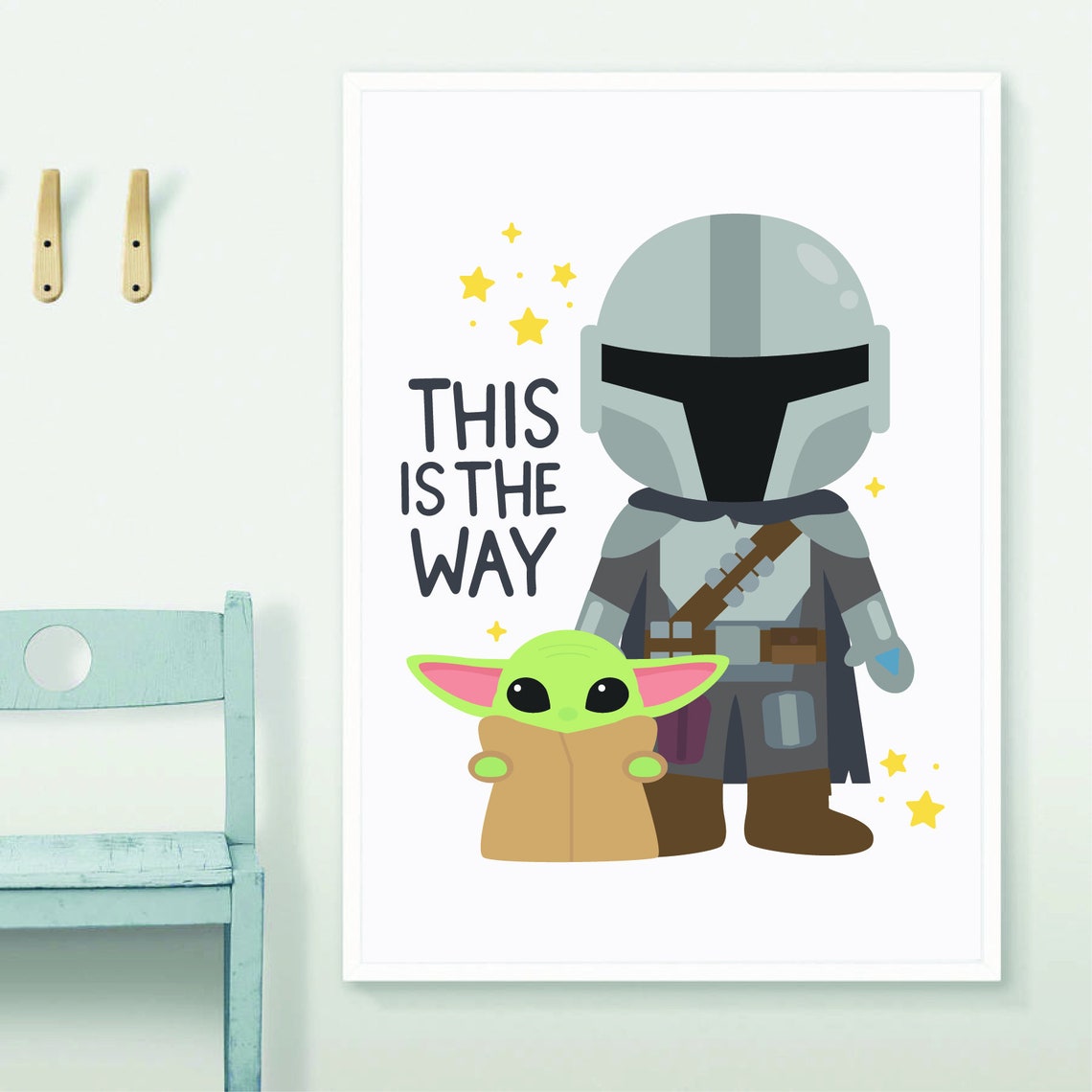Star Wars Art Print this is the Way the Mandalorian and - Etsy
