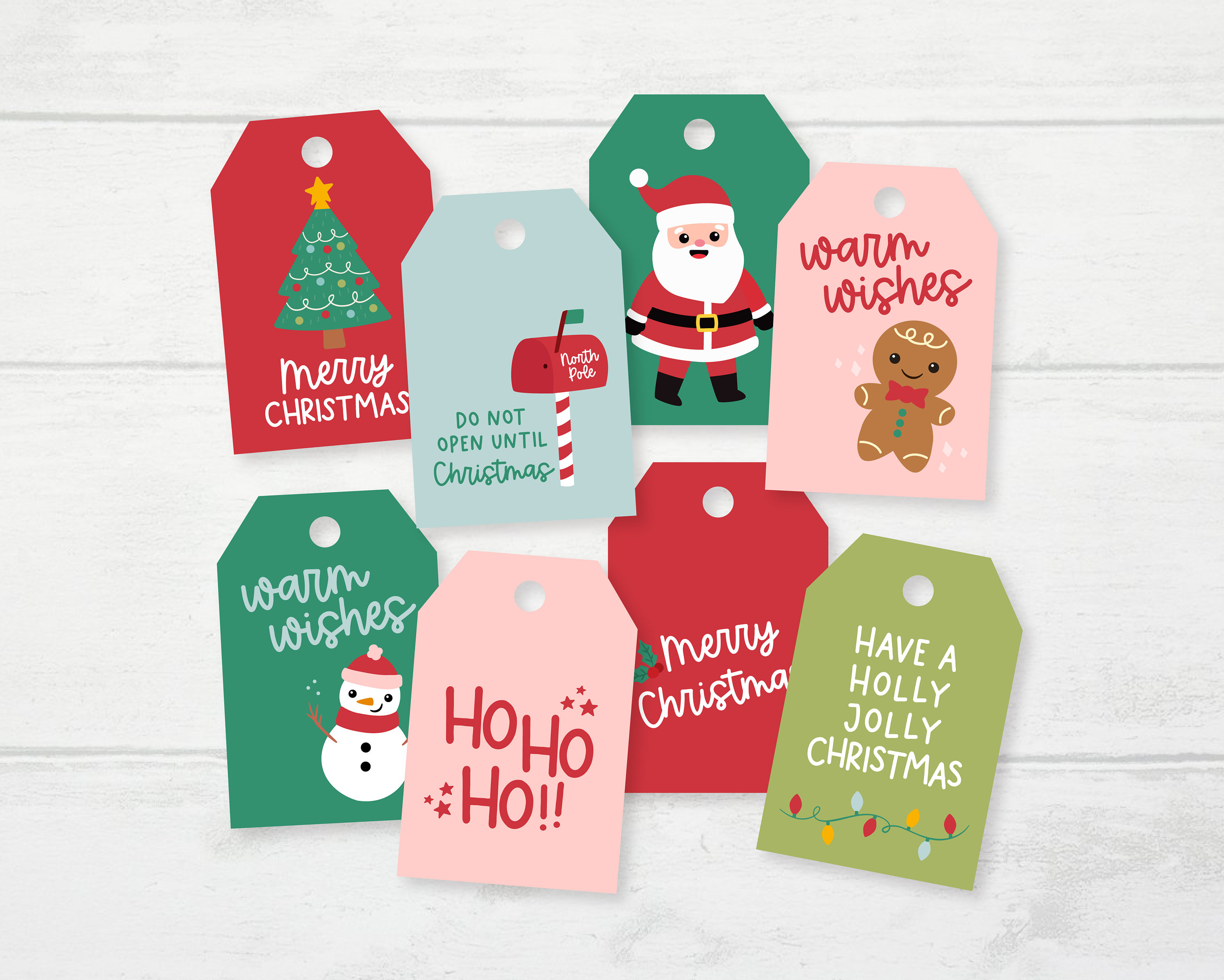 Christmas Gift Tags Printable Tags & Pennant Flags Christmas | Etsy