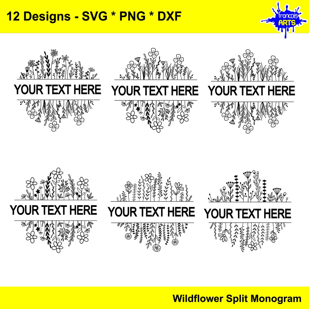 Floral Border Svg, Flower Border Svg, Wildflower Border Svg ...